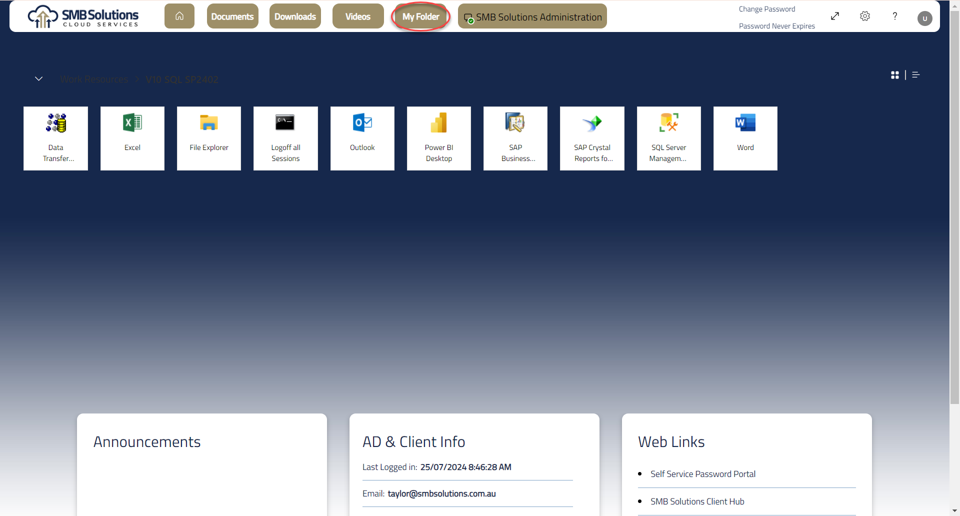 S: Drive Refresher - Accessible via the Web Client - SMB Solutions Cloud Services